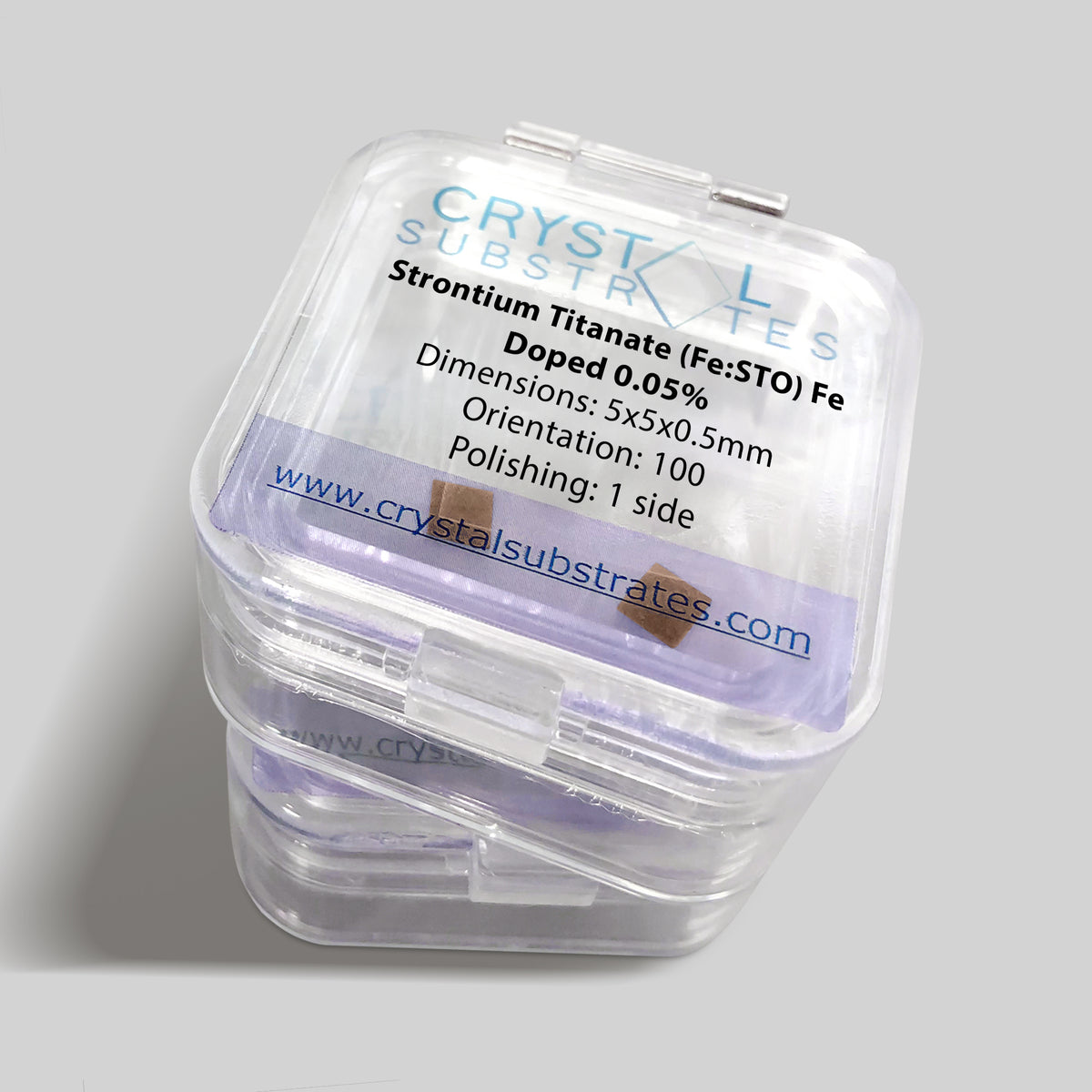 Strontium Titanate (Fe:STO) Fe Doped 0.05% Crystal Substrates (5 pack ...
