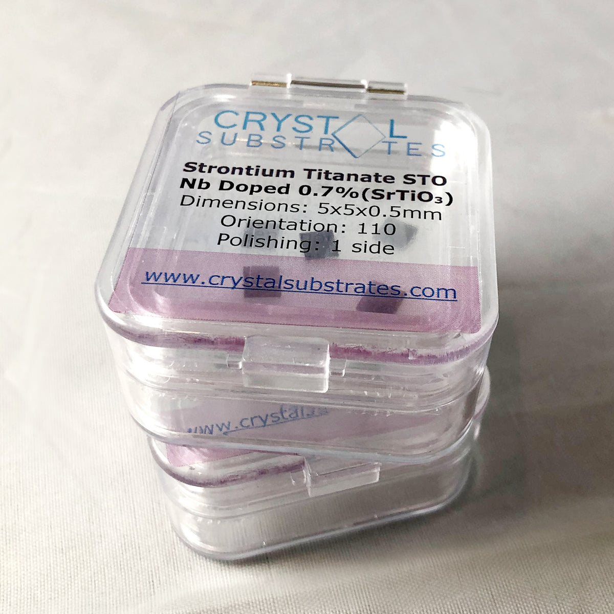 Strontium Titanate Nb-SrTiO3 (STO) Nb Doped 0.7% Crystal Substrates (5 ...